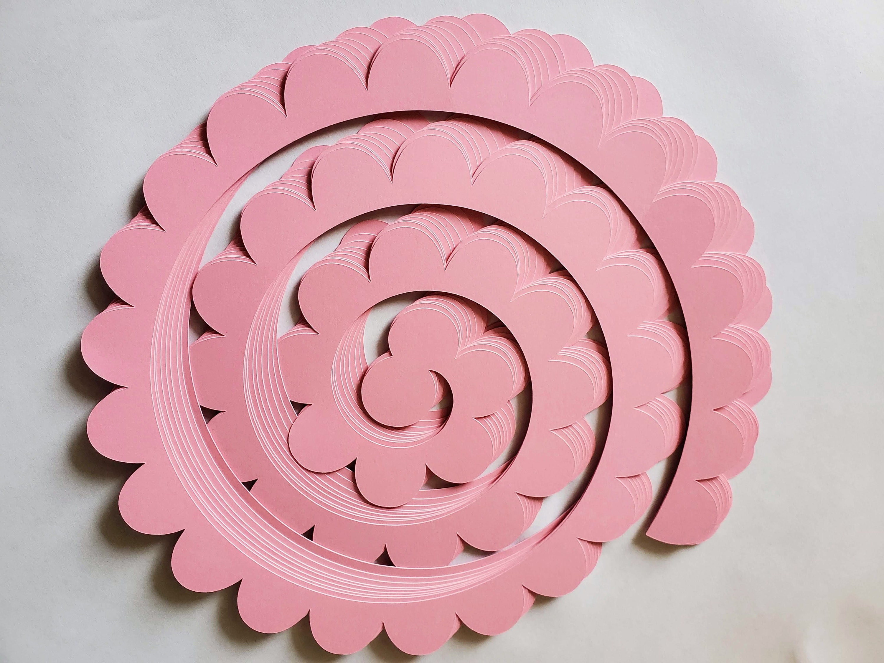Pink Paper Flowers DIY Paper Rose Unrolled Paper Flower - Etsy