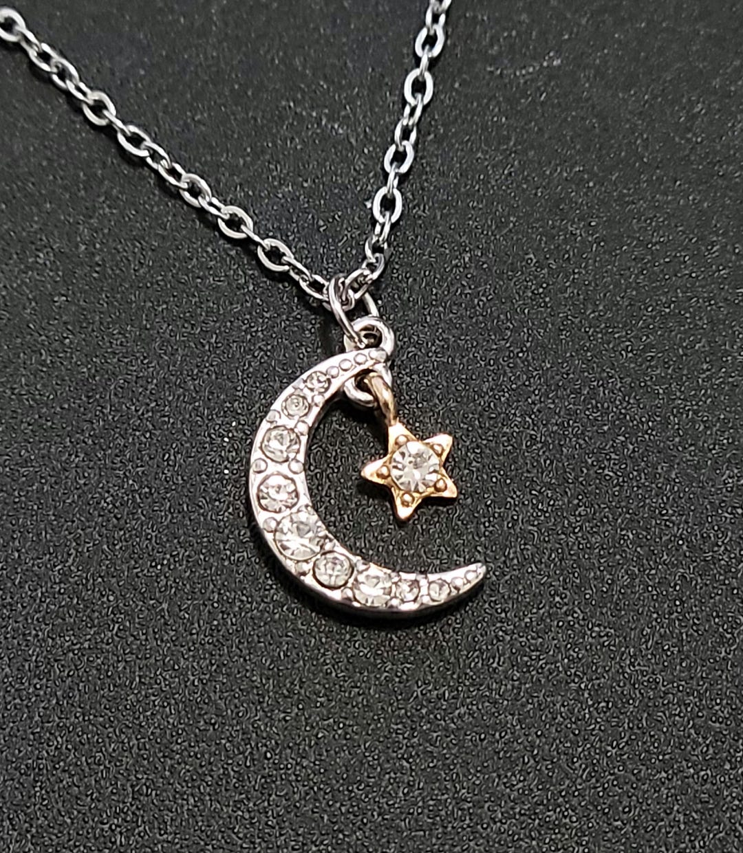 Sparkly Crescent Moon and Start Necklace for 18 Inch Dolls - Etsy
