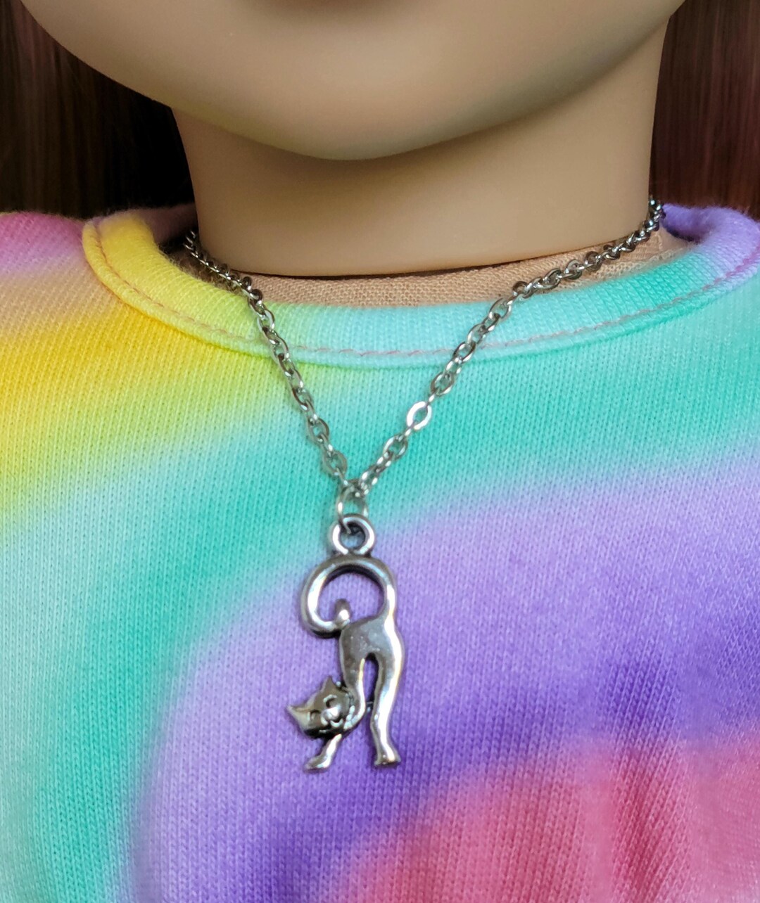 Silver Cat Necklace for American Girl GOTY 2025 Summer Mckinney and ...