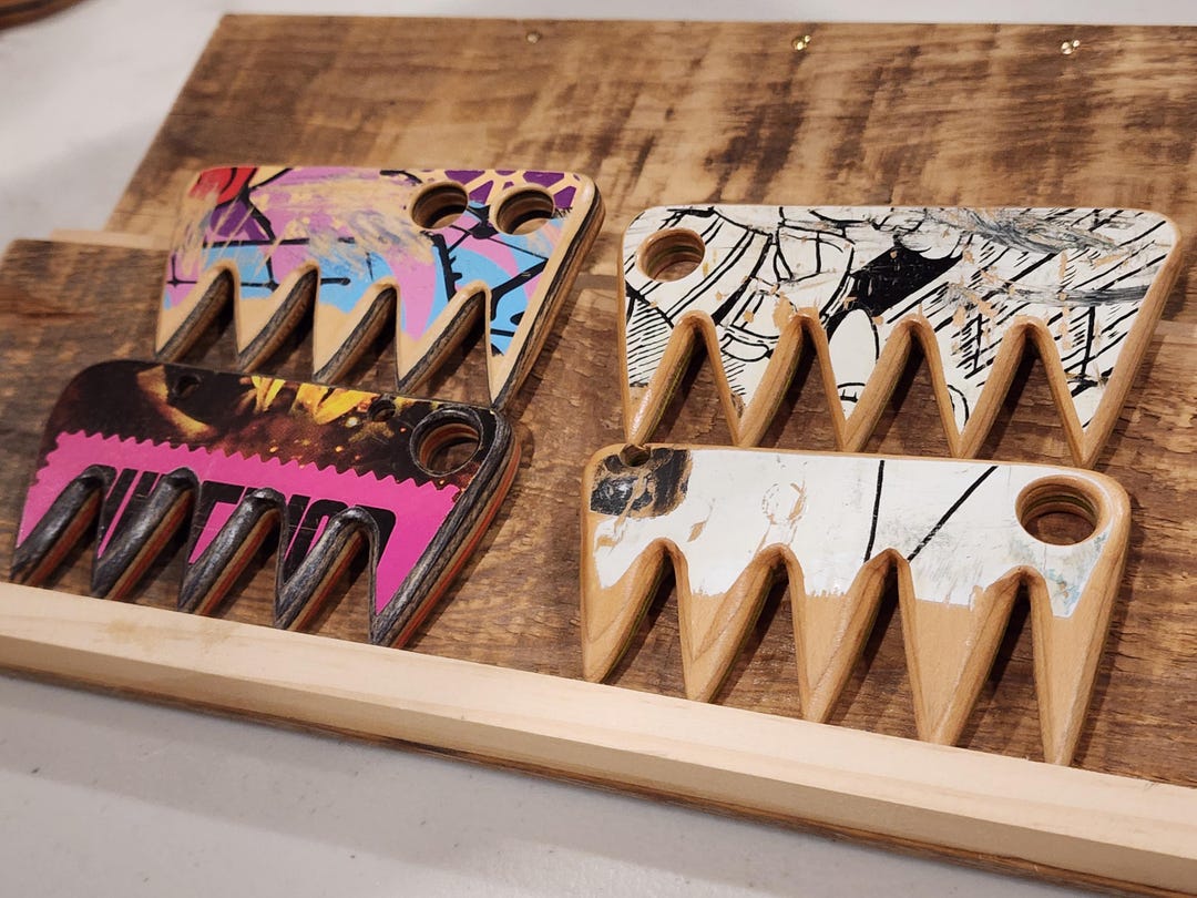 Shark Tooth Beard Comb! - Handmade From Recycled Skateboard - Etsy