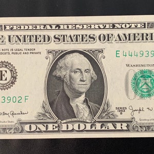 1963-B One Dollar Bill Joseph W. Barr Note E 44493902 F - Etsy