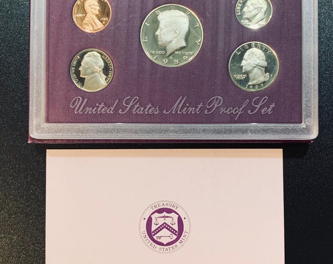 1989-S Proof Coin Set 5 Coins - Etsy