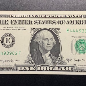 1963-B One Dollar Bill Joseph W. Barr Note E 44493903F - Etsy