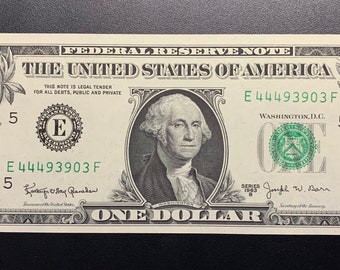 5 Note Lot 1963 B 1 One Dollar Barr Signature Federal Reserve Note ...