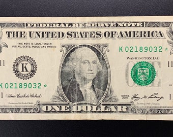 Rare Star Note Dollar Bill - Etsy