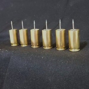 Bullet Push Pins (6) Bullet Thumb Tacks - Etsy