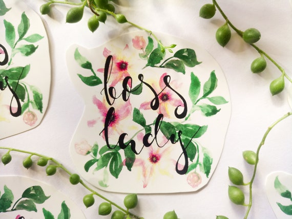 Boss Lady Sticker Laptop Stickers Vinyl Stickers | Etsy