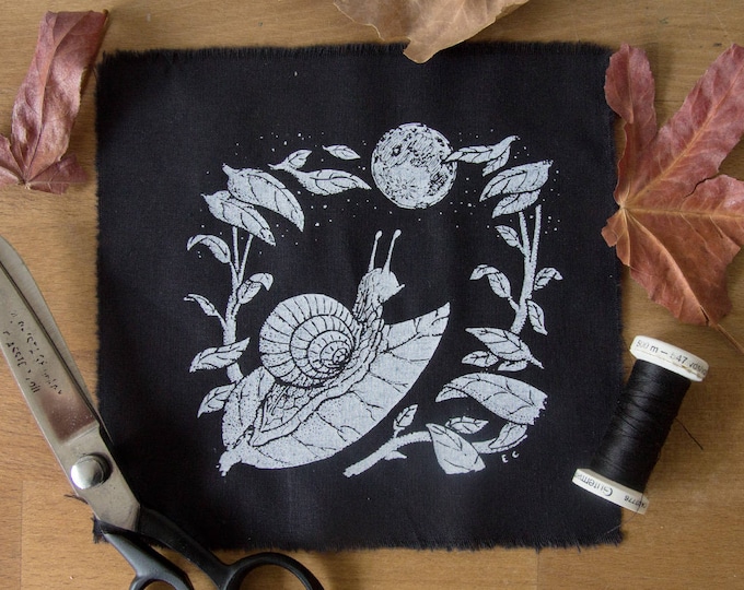 Snail & Moon Patch - Etsy