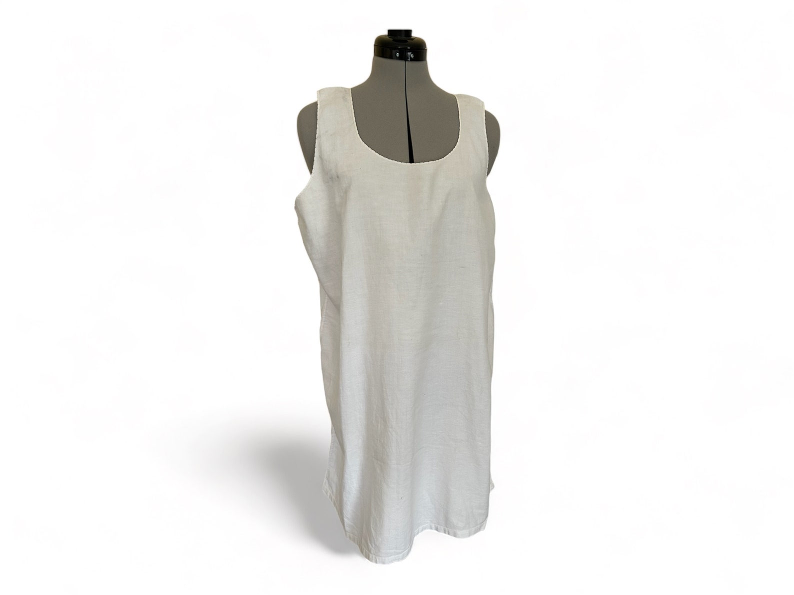 ANTIQUE FRENCH CHEMISE, White Soft Cotton, Beautifully Hand Sewn ...