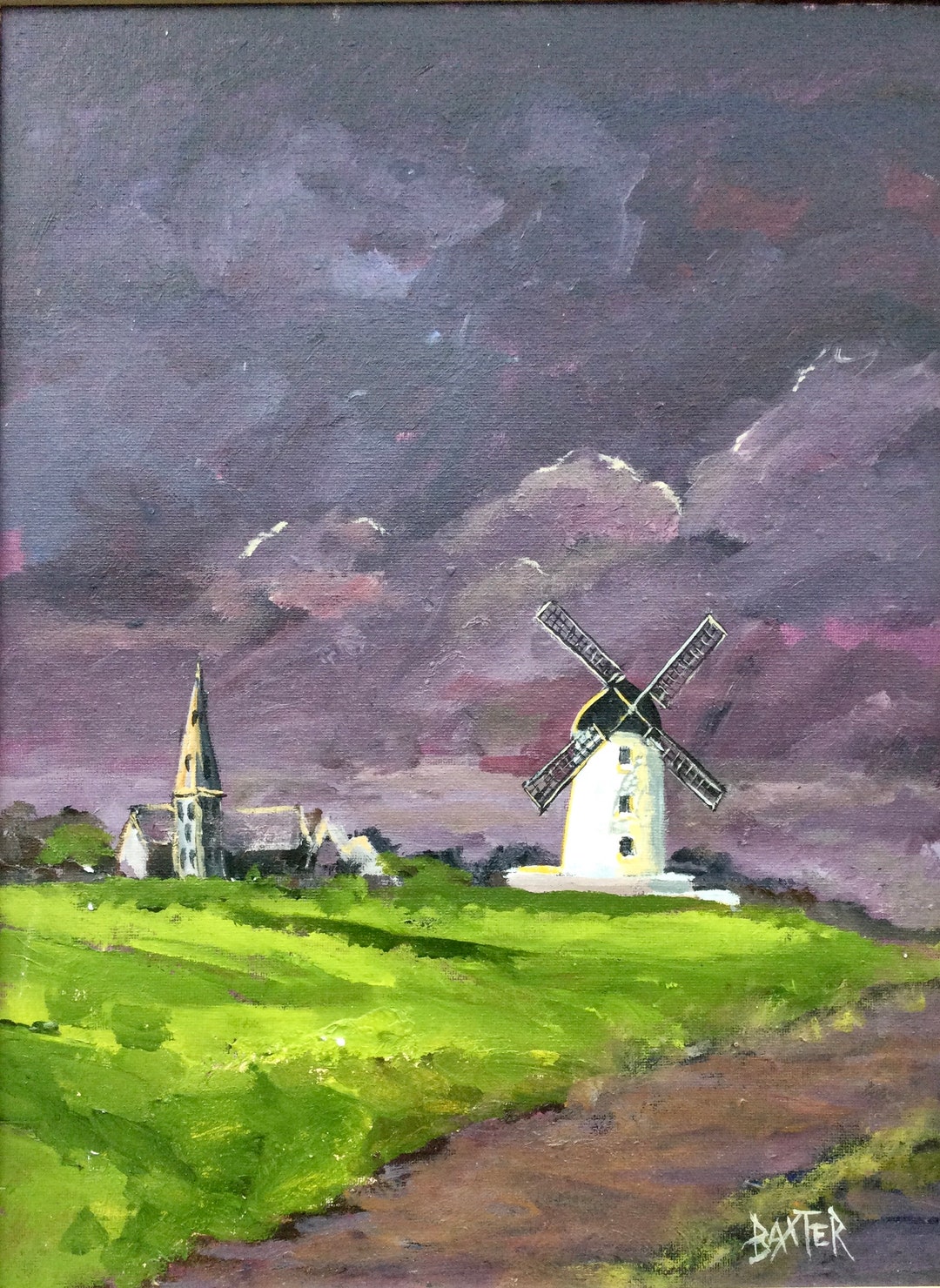 Original Painting of Lytham Lighthouse by Barry Baxter, Not a Print - Etsy