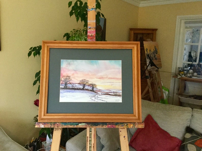 No Print Water Colour Image of a Snow Scene by Barry Baxter - Etsy