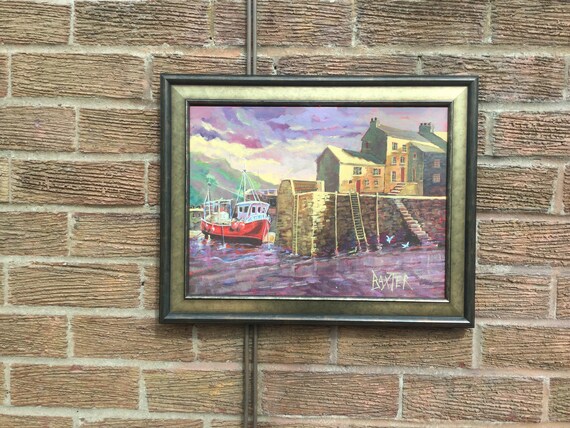 Painting Not print; Atmospheric original painting of Polperro by Barry ...