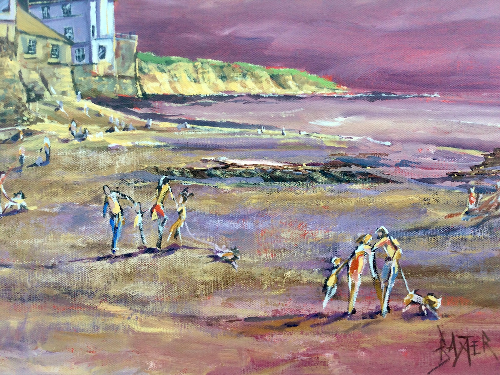 Not a Print. Original Seascape Painting of Robin Hoods Bay Beach by ...