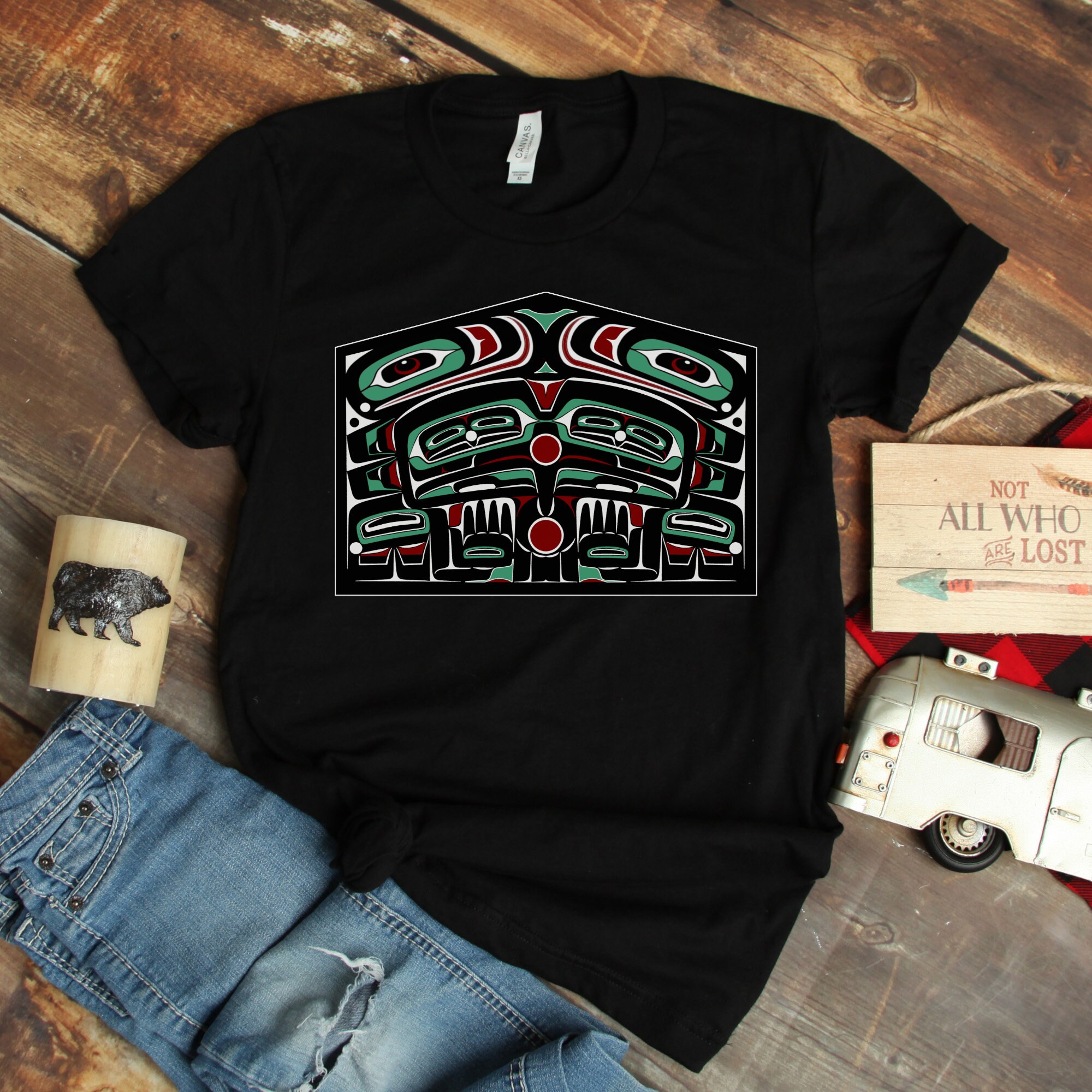 Alaska Native American Art Style Indian Pride Tlingit Shirt Eagle Raven ...