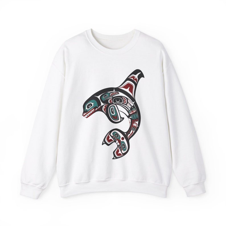 Alaska Native American Art Style Indian Tlingit Orca Killer Whale Totem ...