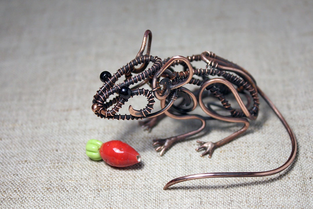 Mouse Sculpture - Mini Real Wire Wrapped Mouse - Metal Mouse - Etsy