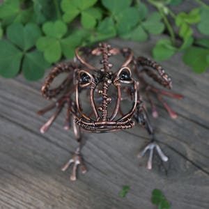 Frog Sculpture - Mini Real Wire Wrapped Frog - Metal Frog - Metal Toad ...