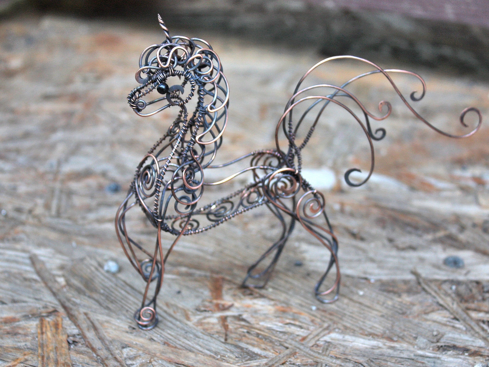 Unicorn Sculpture - Mini Real Wire Wrapped Unicorn- Metal Unicorn - Etsy