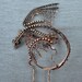 Copper Dragon Hairpin Wirewrapped Dragon Hairpin With - Etsy