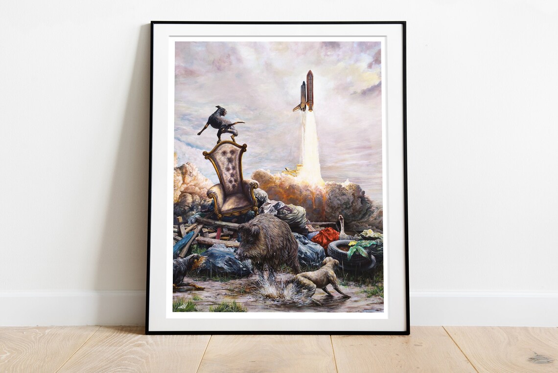 Limited Giclee Art Print 65 X 50 Cm - BOOKING.COM - Etsy