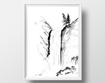 Art deco waterfall | Etsy