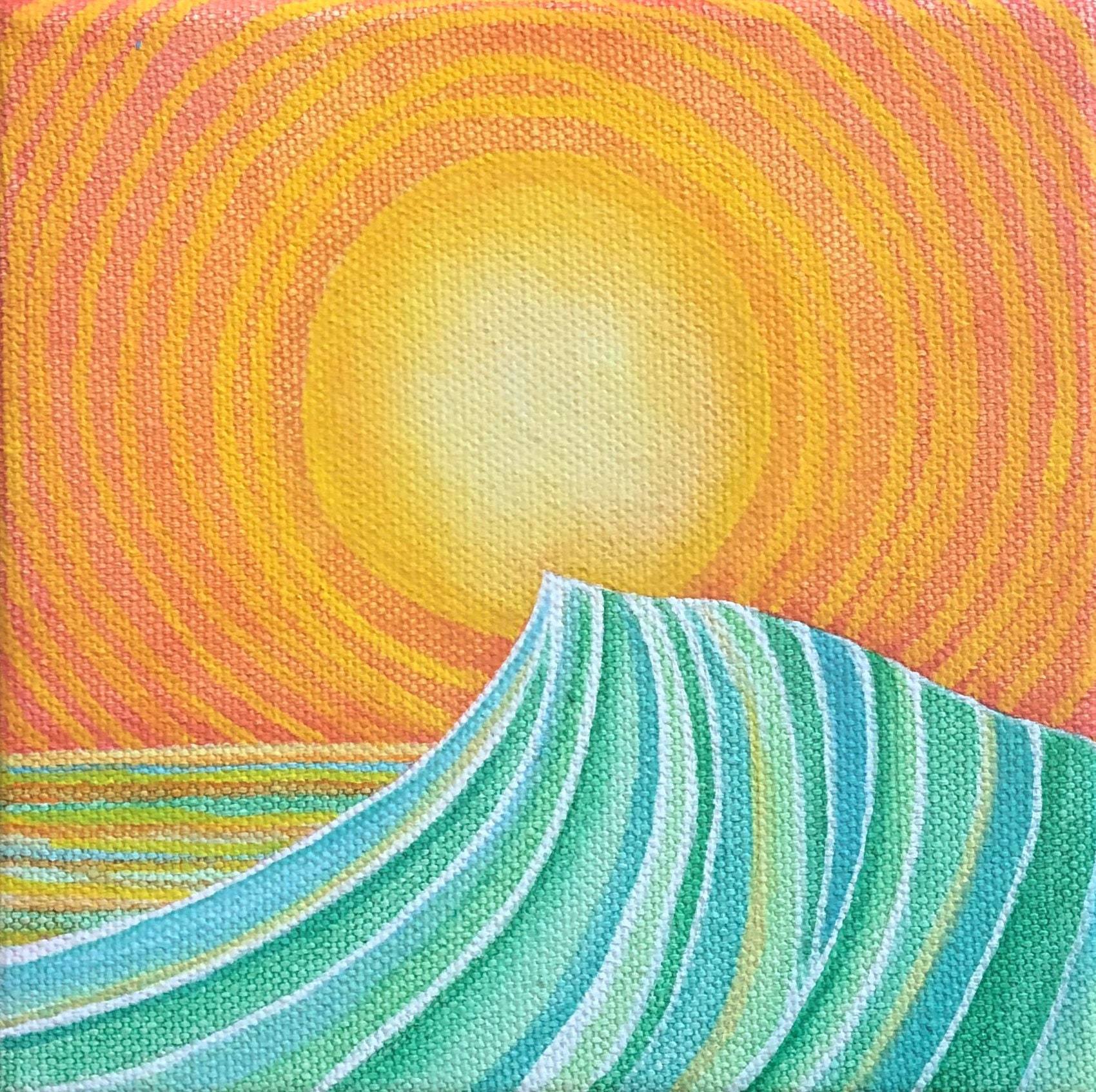 Sunrise Wave, Reproduction of Original Painting, Fine Art Print - Etsy