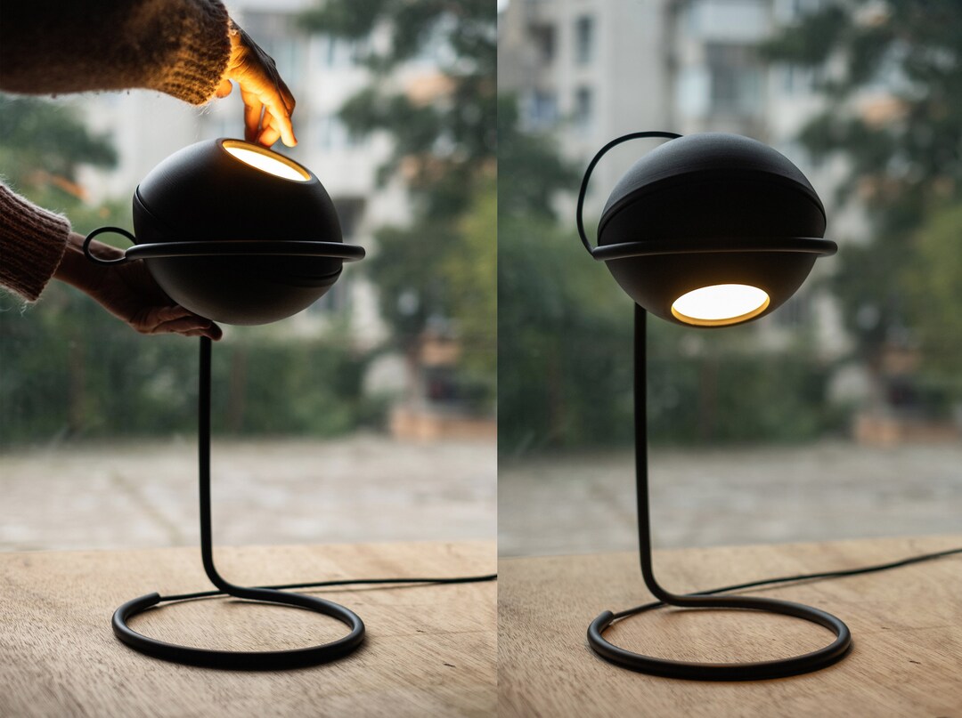 PULSAR Table Lamp, Mid-century, Modern, Rotate Lampshade, Handmade ...