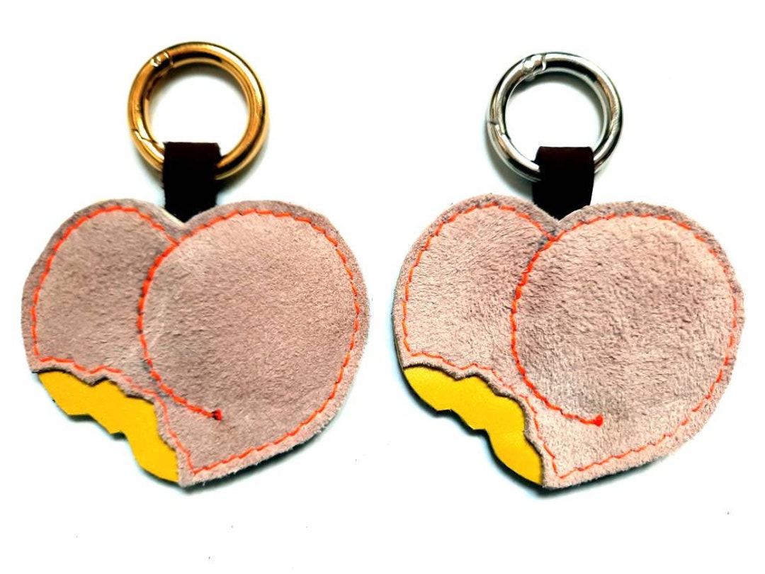 Leder Schlüsselanhänger Pfirsich Po / Butt - Etsy.de