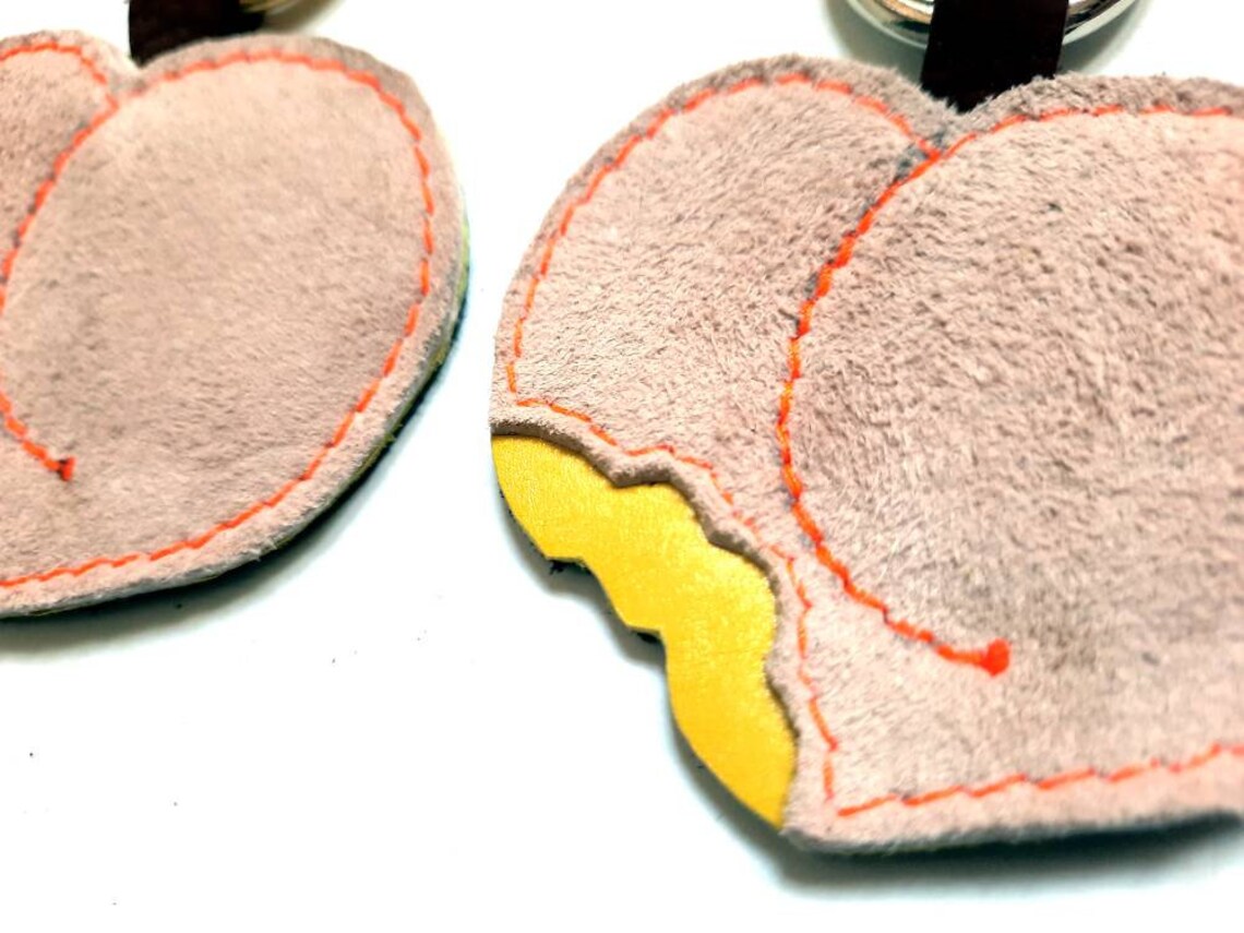 Leder Schlüsselanhänger Pfirsich Po / Butt - Etsy.de