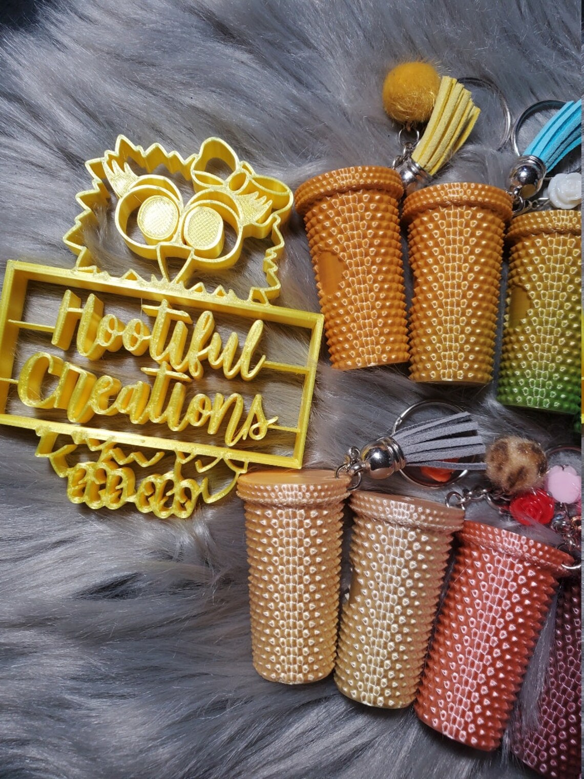 Coffee Cup Keychains MultiColor 3d Printed Tassels | Etsy