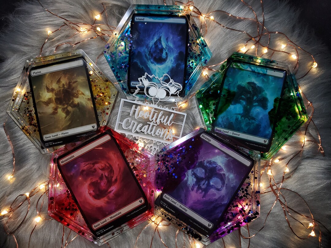 Magic the Gathering Coasters, THEROS, MTG, Game Night, Cards, Trading ...