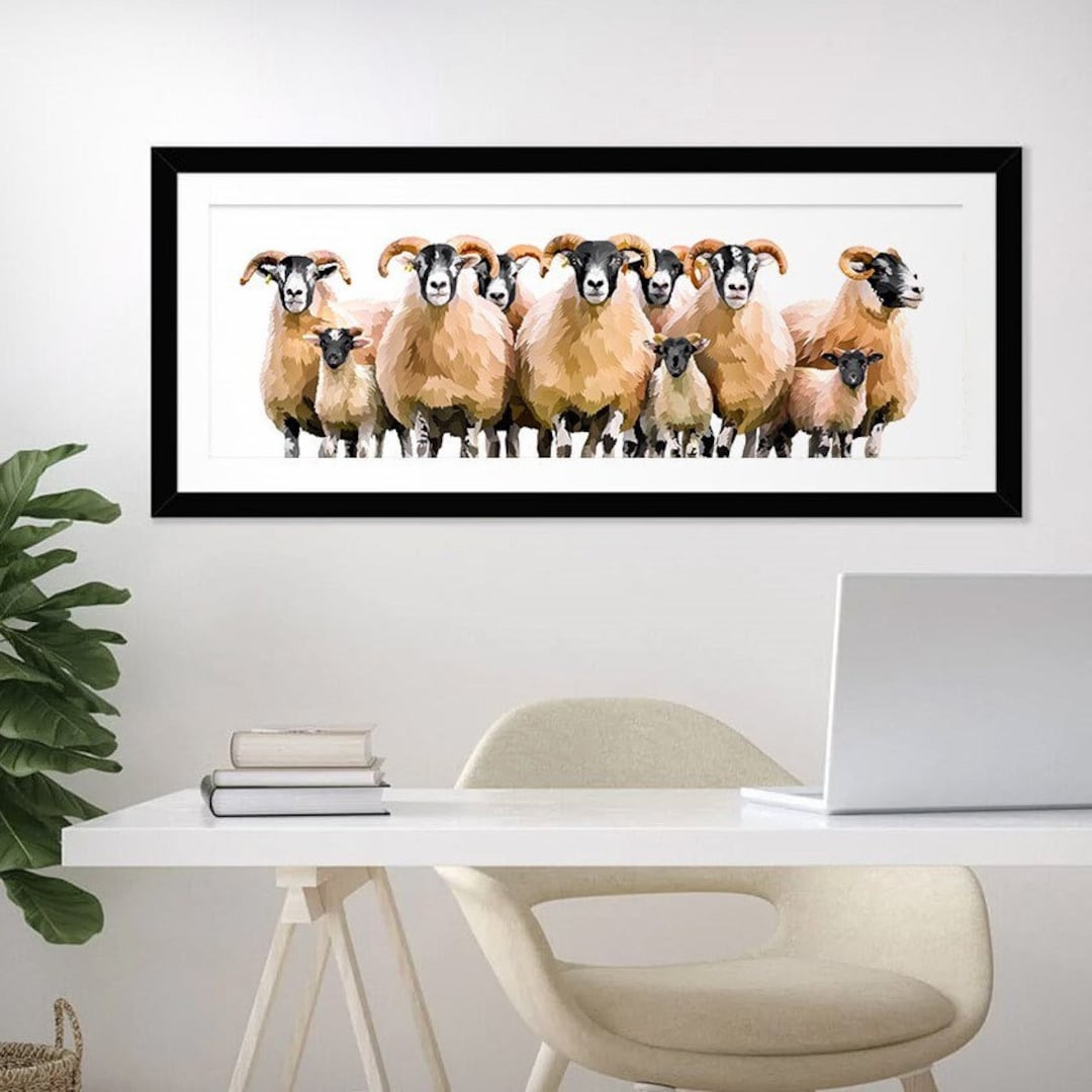 Blackface Sheep Art Print - Sheep Painting - Sheep Art - Scottish ...
