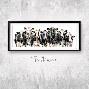 Dairy Cattle Art Print - Cow Painting - Cattle Art - Holstein ...