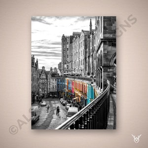Edinburgh Art Print Colourful Victoria Street Scotland - Etsy