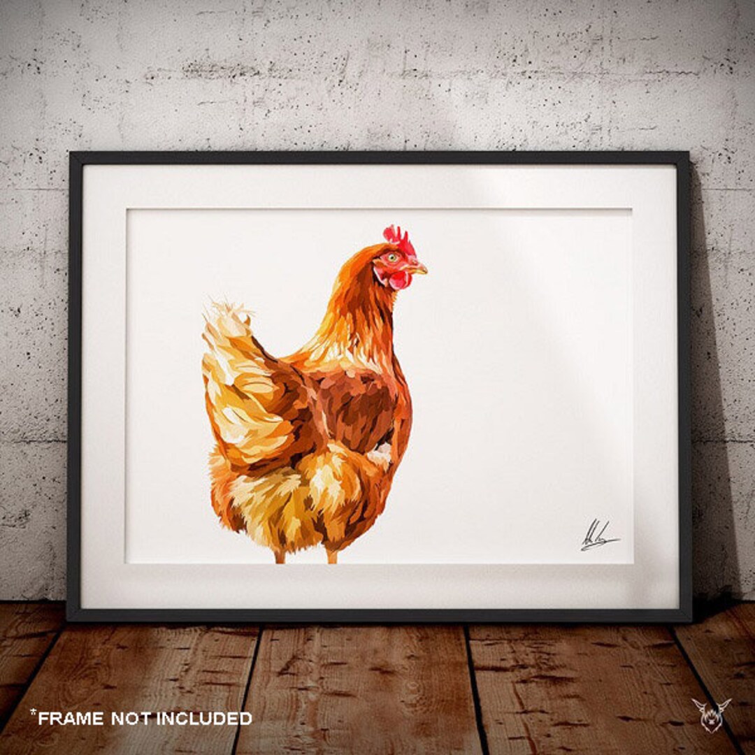 Chicken Print Chicken Art Chicken Painting Chicken Illustration ...