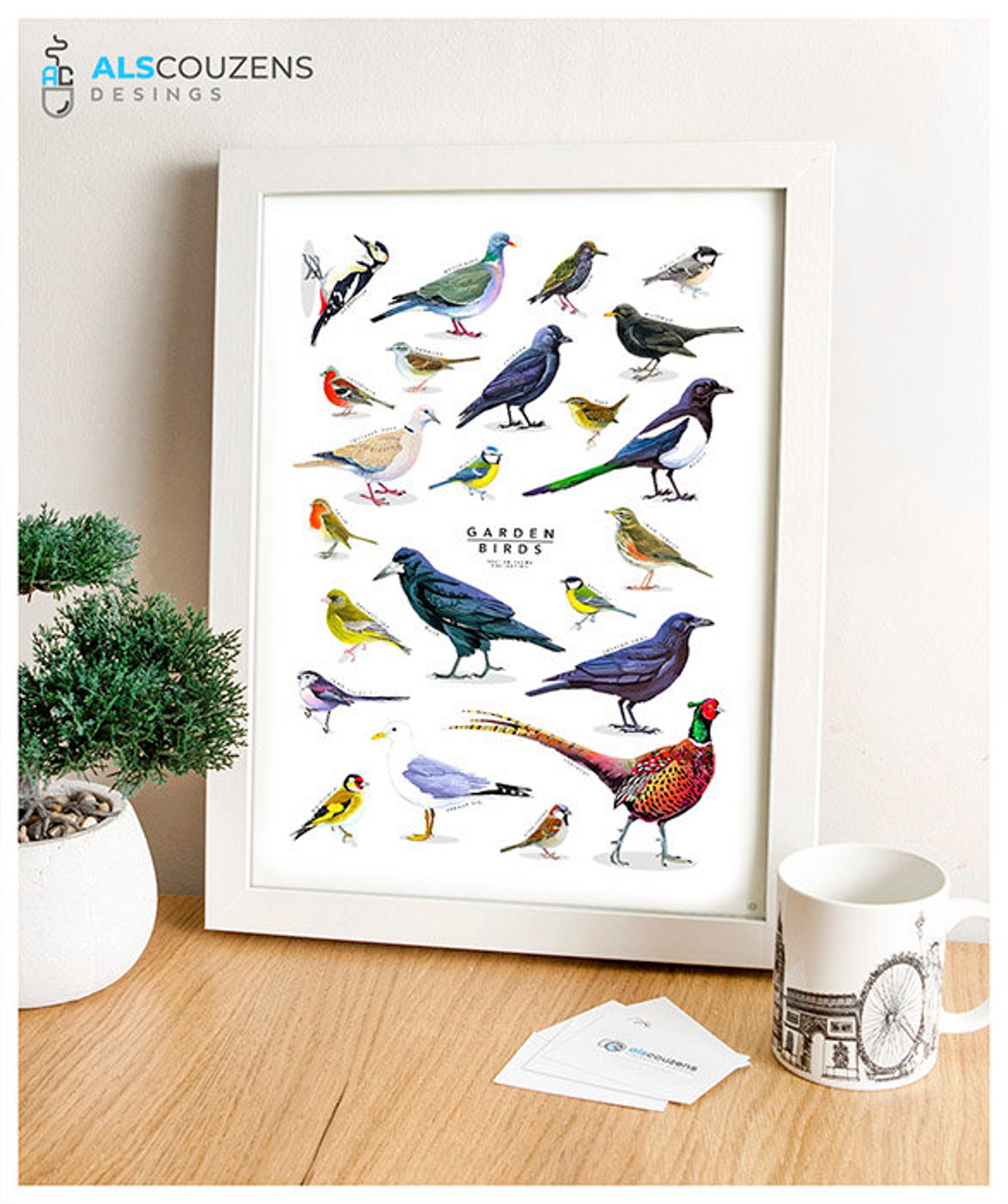 British Birds Print British Wildlife Bird Poster Bird - Etsy