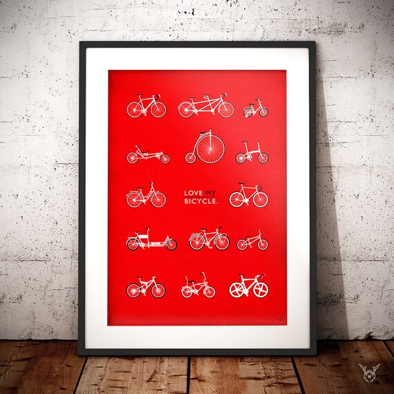 Prints Art & Collectibles Peloton Bicycle Art Cycling gift Cycling ...