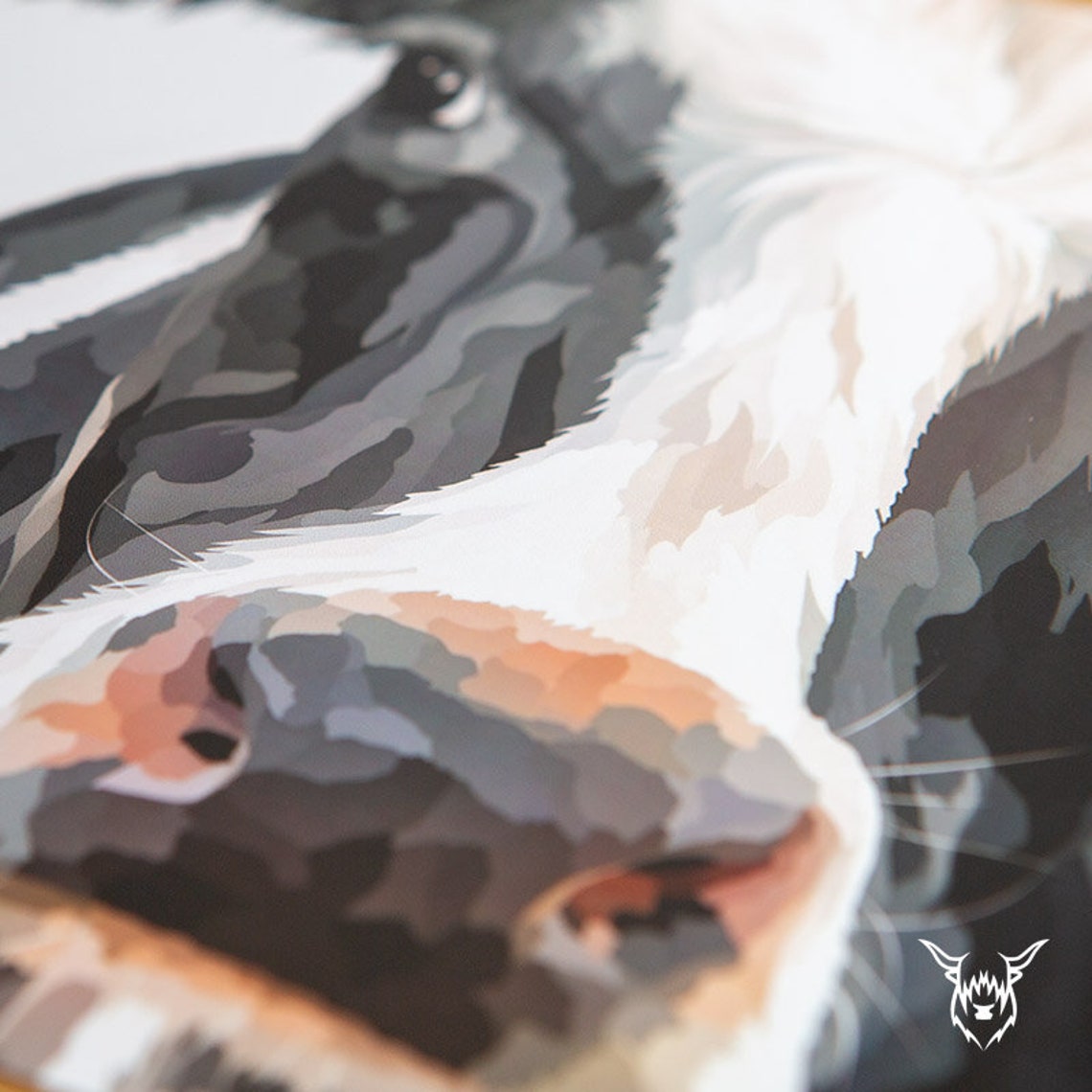 Dairy Cow Art Print Cow Painting Cattle Art Holstein - Etsy