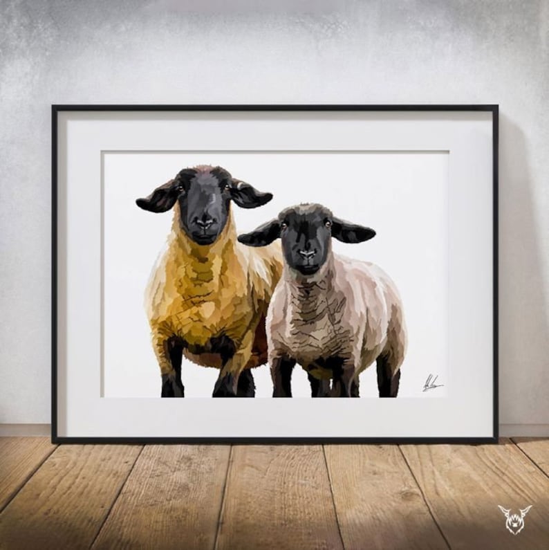 Suffolk Sheep Painting Suffolk Sheep Art Print Sheep Print - Etsy UK