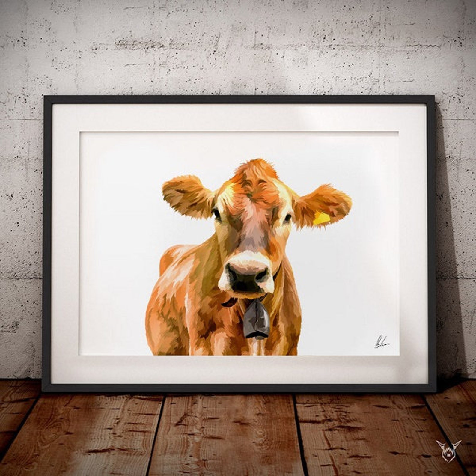 Jersey Cow Art Print Jersey Cow Painting Cattle Art Print - Etsy UK