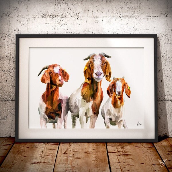 Goat Print - Etsy UK
