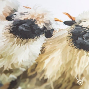 Valais Blacknose Sheep Painting - Valais Blacknose Sheep Art Print ...