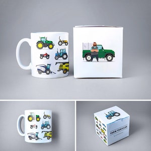 Farm Vehicles Mug Tractor Mug Farmer Mug Tractors Coffee | Etsy UK