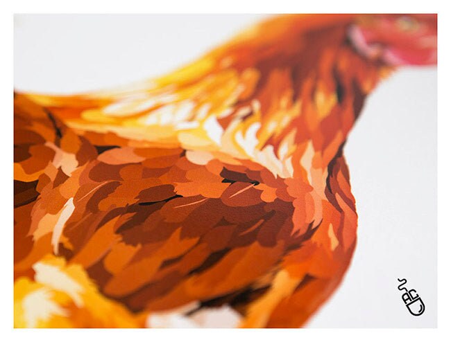 Chicken Print Chicken Art Chicken Painting Chicken - Etsy UK
