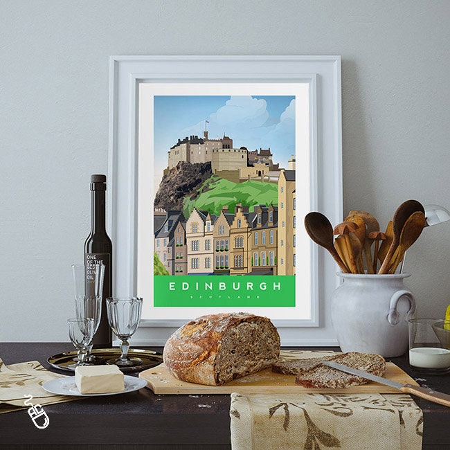 Edinburgh Castle Edinburgh Art Print Edinburgh Art | Etsy