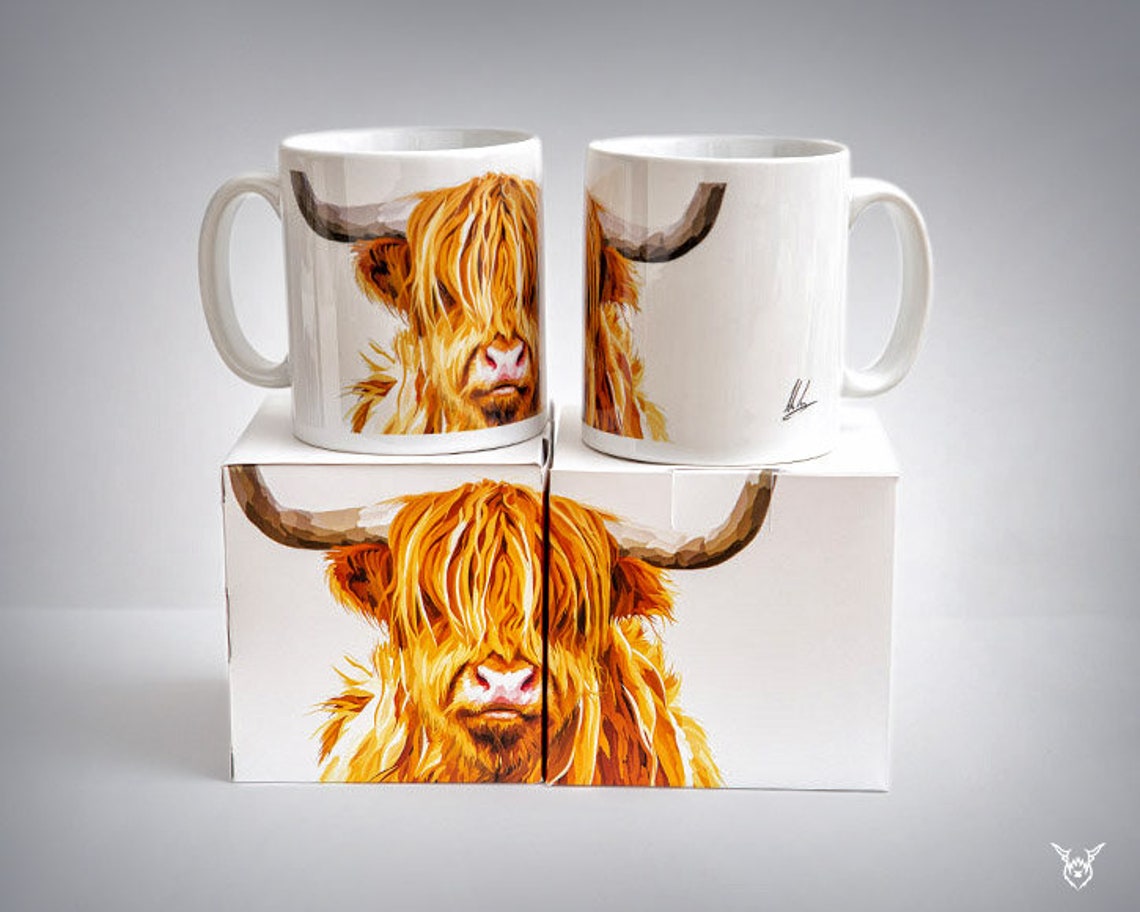 Highland Cow Mug Highland Cow Gift Cow Mug Cow Gift - Etsy