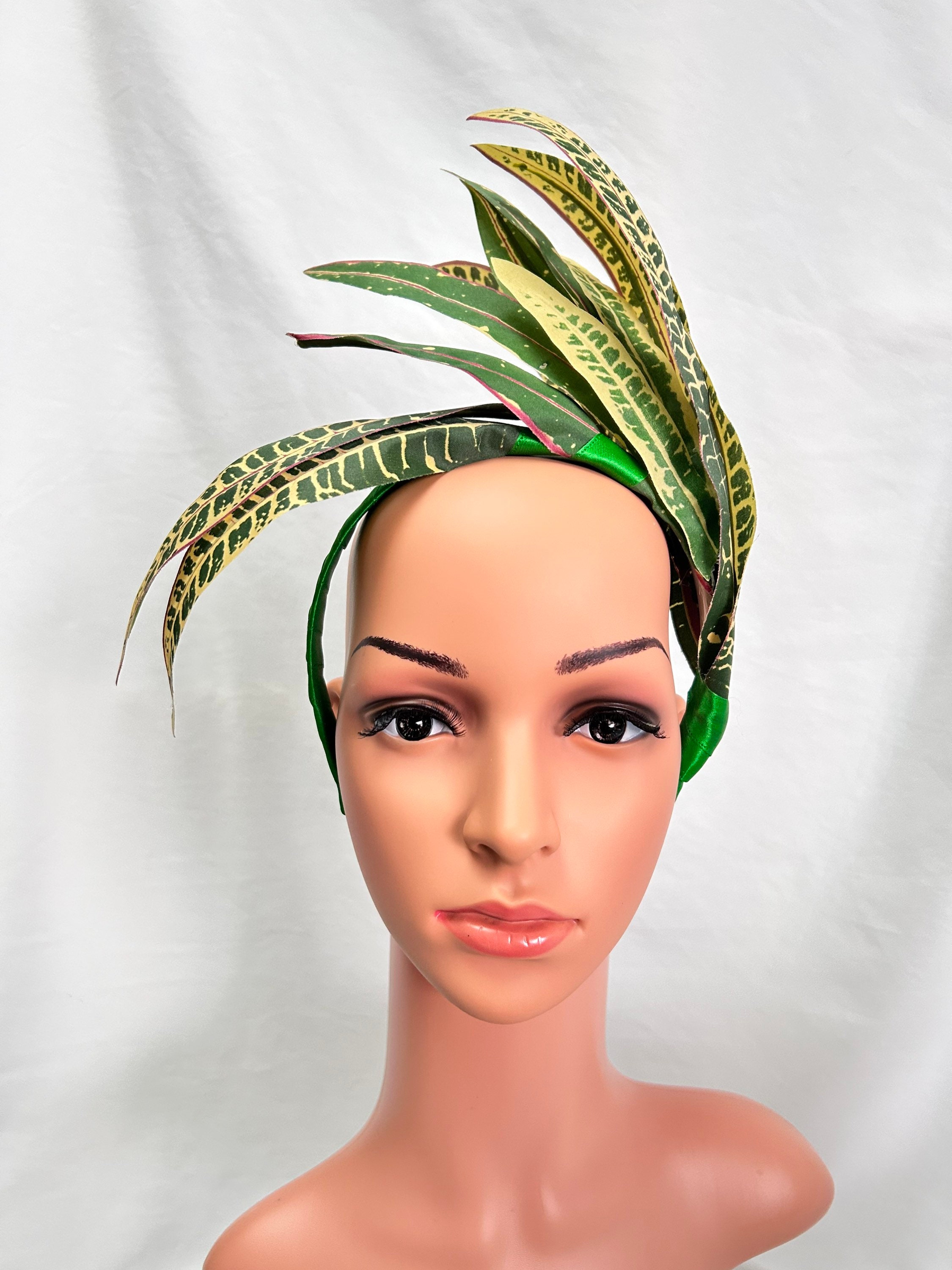 Tropical Foliage Croton Fascinator Garden Hat - Etsy