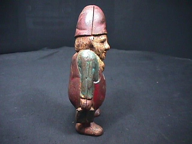 An Antique & All Original Cast Iron Gnome Bank Ready to Use or - Etsy