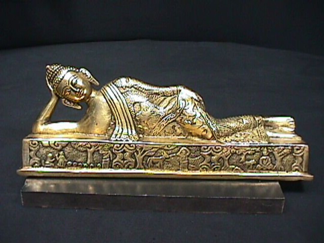 A Vintage Solid Brass Statue of a Lady Lying Down Ready to - Etsy