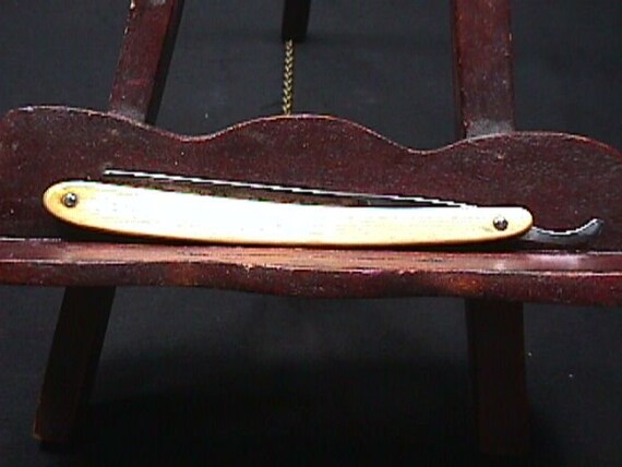 An Antique Straight Razor With a Real Bone Handle by Chicago | Etsy